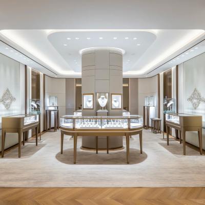 China Professional Diamond Jewelry Shop Interior Design Modern Jewelry Island Display Cabinet for sale