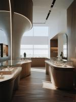 China Custom Luxury Jewelry Store Interior Furniture Island Display Cabinet for Diamond Retail Shop for sale