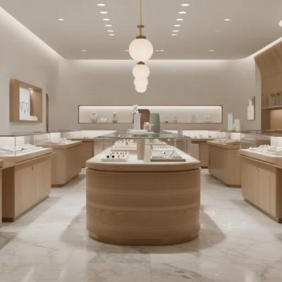 China Custom Jewelry Store Full Solution Display Island Cabinets Counters for Jewelry Shop for sale