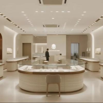China Custom Luxury Jewelry Island Showcase with LED for Jewelry Retail Stores and Shopping Malls for sale