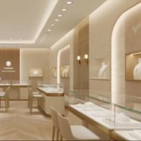 China Custom Luxury Jewelry Island Showcase with LED for Jewelry Retail Stores and Shopping Malls for sale