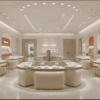 China Custom Luxury Jewelry Island Showcase with LED for Jewelry Retail Stores and Shopping Malls for sale