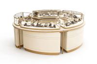 China Luxury Jewelry Display Island Cabinet With LED Light for Store Counter Exhibition for sale