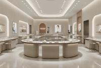 China LED-Lit Glass Island Cabinet Tempered Jewelry Display Case with Metal for Shopping Malls and Jewelry Shops for sale