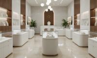 China Jewelry Store Showcase with LED Lighting Glass and Stainless Steel Cabinet for Watch Display for sale