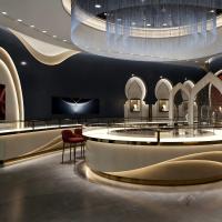 China High-End Commercial Jewellery Store Furniture Glass Jewelry Display Island Cabinet for sale
