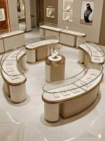 China Custom Jewelry Store Furniture Modern Boutique Jewelry Glass Island Cabinet with LED for sale