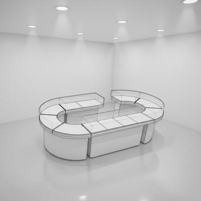 China Customize Jewelry Shop Furniture Jewellery Store Display Island Showcase for sale