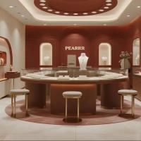 China Customized Jewelry Shop Plywood Jewelry Showcase Island Cabinet for Retail Store for sale