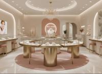 China Modern Design Jewelry Store Jewelry Glass Metal Frame Island Showcase for Jewelry and Pearl for sale