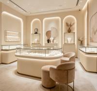 China Customized Modern Jewelry Shop Interior Design Jewelry Island Display Showcase for sale