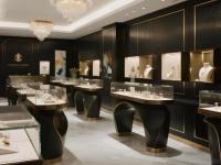 China Modern Latest Jewellery Showroom Design Glass Jewelry Island Showcase With LED for sale
