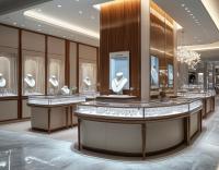 China Custom Jewelry Shop Lockable Retail Store Jewelry Display Island Cabinet for sale