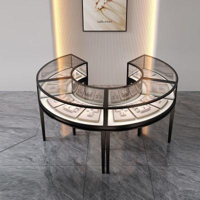 China Modern Wood & Glass Jewelry Display Furniture for Luxury Boutique for sale