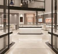 China High-End Jewelry Display Cabinet - Custom Tempered Glass Case with LED Lighting for Luxury Retail Store Design. for sale