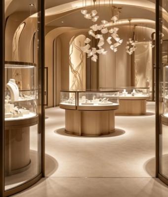 China Customized Durable High-quality Modern Glass Cabinet LED Lighting Aluminium Material Jewelry Counter Retail Store Exhibition for sale