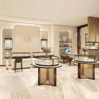 China High Grade Solid Wood Jewelry Display with Tempered Glass Door for sale
