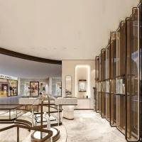 China High Grade Solid Wood Jewelry Display with Tempered Glass Door for sale