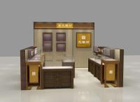 China Retail Wooden Jewelry Display Case with Glass Door and LED Lighting for sale