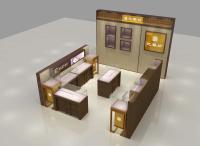 China Retail Wooden Jewelry Display Case with Glass Door and LED Lighting for sale