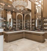China Custom Retail Jewelry Store Showcase Wooden Jewelry Cabinet Wall with LED for sale