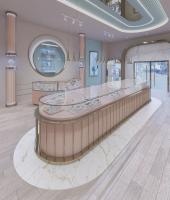 China Luxury Gold Jewelry Retail Store Furniture Custom Jewelry Showcase for sale