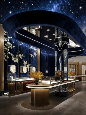 China Modern Jewelry Display Cabinet with LED Lighting Lockable Glass Showcase for Retail Store Exhibition for sale
