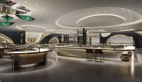 China Customized Jewelry Display Counter Plywood Glass Jewelry Showcase for Retail Store for sale