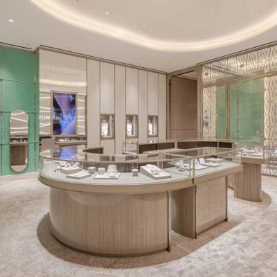 China 3D Rendering Jewellery Shop Interior Design Custom Jewelry Store Showcase and Display Units for sale