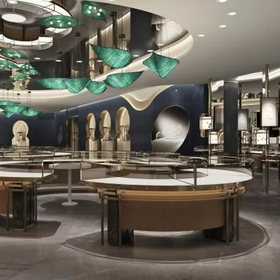 China Custom Luxury Jewelry Shop Design Display Showcase Custom Watch Jewelry Shop Counter for sale