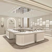 China Elegant LED-Lit Fine Jewelry Showcase Fashion Store Display Furniture for Shop Mall Decoration Product Category Showcases for sale