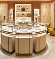 China Modern Top Grade Customized Glass Jewelry Store showcase Display Cabinet Sets for sale