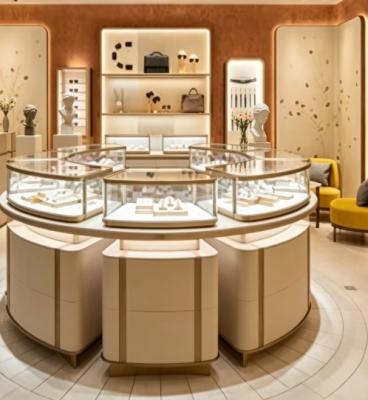 China Modern Top Grade Customized Glass Jewelry Store showcase Display Cabinet Sets for sale