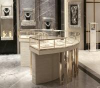 China Jeweller Counter Display for Jewelry Shops LED Lighting Eco-Friendly Waterproof Customizable Jewelry Store Showcase for sale