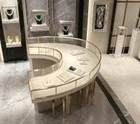 China Jeweller Counter Display for Jewelry Shops LED Lighting Eco-Friendly Waterproof Customizable Jewelry Store Showcase for sale