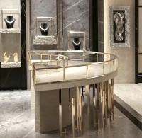 China Jeweller Counter Display for Jewelry Shops LED Lighting Eco-Friendly Waterproof Customizable Jewelry Store Showcase for sale
