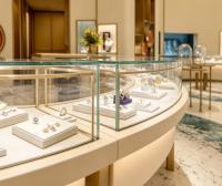 China Luxury Customizable Jewelry Display Cabinet with Tempered Glass & MDF/Plywood Construction LED Lighting for Jewelry Stores for sale