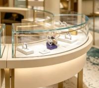 China Luxury Customizable Jewelry Display Cabinet with Tempered Glass & MDF/Plywood Construction LED Lighting for Jewelry Stores for sale
