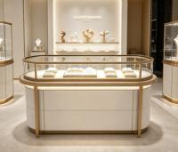 China Customized Size Strong Glass LED Lighting Luxury Jewelry Display Cabinet for Mall Counter for sale