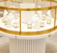 China Hot Custom Luxury LED Glass Jewelry Display Stand with Modern Design for Retail Store and Jewelry Showroom for sale