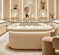 China Customized Modern Jewelry Shop Interior Design Jewelry Island Display Showcase for sale