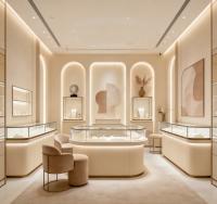 China Customized Modern Jewelry Shop Interior Design Jewelry Island Display Showcase for sale