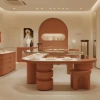 China Jewellery Shop Furniture Luxurious Showcase for Jewelry Diamond Glass Island Display Case for sale