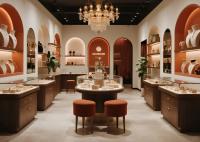 China Jewellery Shop Furniture Luxurious Showcase for Jewelry Diamond Glass Island Display Case for sale