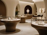 China Modern Latest Jewellery Showroom Design Glass Jewelry Island Showcase With LED for sale