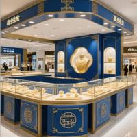 China Wholesale 3D Design Glass Jewelry Showcase with LED Lighting for Jewelry Shop for sale