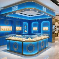 China Wholesale 3D Design Glass Jewelry Showcase with LED Lighting for Jewelry Shop for sale