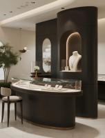China Luxury Top High End Glass Fashion Furniture Lighting case Window Jewelry Display showcase Cabinet Counter for Shop Store for sale