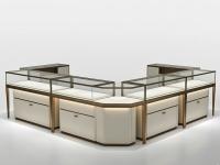 China Bespoke Full Store Jewelry Shop Interior Design High End Jewelry Display Showcase Custom Retail Jewelry Display Cabinet Set Mall for sale