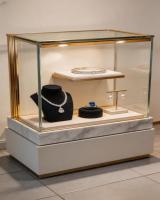 China Customizable Luxury Wooden Jewelry Display Cases, Equipped with LED Lighting, Eco-friendly and Durable for sale